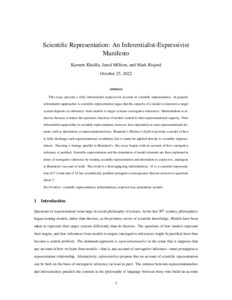 Scientific Representation: An Inferentialist-Expressivist Manifesto - PhilSci-Archive